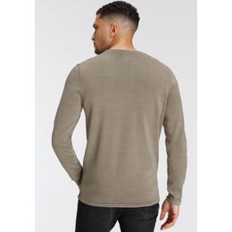 Only & Sons ONLY & SONS Herren Rundhalspullover "OS WASH CREW KNIT CS", beige, Gr. XXL, unifarben, Strick, Obermaterial: 100% Baumwolle, Pullover