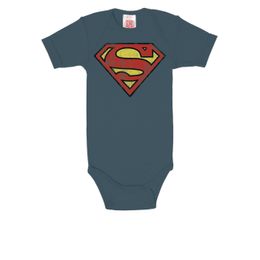 logoshirt Jungen Body, Gr. 98, blau, 100% Baumwolle, bedruckt, Bodys, mit Superman Logo-Frontdruck