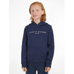 Tommy Hilfiger Jungen Kapuzensweatshirt "ESSENTIAL HOODIE", blau, Gr. 3, bestickt, Obermaterial: 100% Baumwolle, Sweatshirts, Kinder Kids Junior