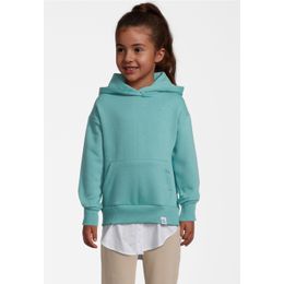 NEWLIFE Jungen Kapuzensweatshirt, blau, Gr. 3, unifarben, 65% Baumwolle, 35% Polyester, Sweatshirts, im zeitlosen Design