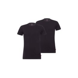 Levi's LEVI'S Damen T-Shirt "T-Shirt 2er Pack", schwarz, Gr. S, Obermaterial: 95% Baumwolle CO. 5% Elasthan EL., Shirts