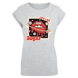 F4NT4STIC Damen T-Shirt "Lips like sugar retro Valentinstag", grau, Gr. XXL, Obermaterial: 100% Baumwolle, Shirts, Premium Qualit&auml;t