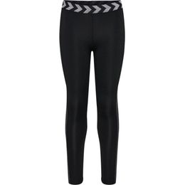 Hummel Leggings Jungen Gr&ouml;&szlig;e 152 grau / schwarz