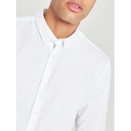 Only & Sons ONLY & SONS Herren Langarmhemd "ONSPOPLIN BTN DOWN SHIRT LS NOOS", wei&szlig;, Gr. XL, unifarben, Web, Obermaterial: 100% Baumwolle, Hemden, Baumwolle,
