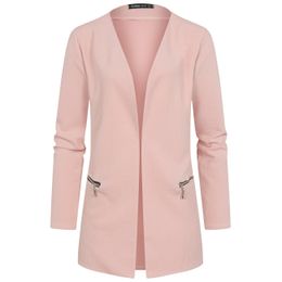 CLOUD 5IVE Damen Strickjacke "CLOUD 5IVE Damen"rose, Gr. L, unifarben, 95% Polyester, 5% Elasthan, Strickjacken