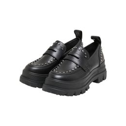 Buffalo Damen Stiefel "Buffalo ASPHA LOAFER STUD - VEGAN NAPPA", Gr. 37schwarz, Polyurethan, unifarben, Schuhe