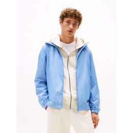 Tommy Hilfiger Herren Blouson "RWB HOODED JACKET", blau, Gr. S, Web, Obermaterial: 100% Polyester, Jacken, Freizeitjacke, &Uuml;bergangsjacke elastische