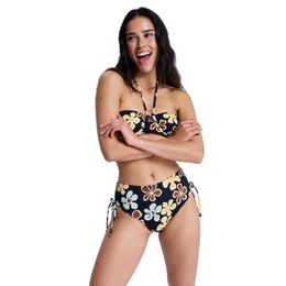 Roxy Damen Bikini-Hose "Nostalgic Feel"anthrazit nostalgic feels ful, Gr. XS, Obermaterial: 85% Polyester, 15% Elasthan;, Badehosen