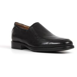 Geox Herren Slipper "UOMO FEDERICO", Gr. 41,5, schwarz, Leder, Schuhe, Business Schuh, Schlupfschuh mit Blockabsatz