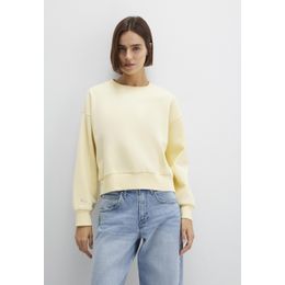 Mavi Damen Rundhalspullover "CREW NECK SWEATSHIRT"double cream, Gr. XL, Stoff, 69% Baumwolle, 31% Polyester, Pullover, Sweatshirt cropped