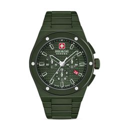 SWISS MILITARY HANOWA Analog Watch 'Sidewinder Ceramic' male Green size One Size