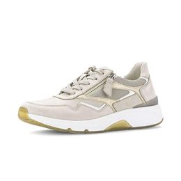 Gabor Damen Sneaker "Sneaker low Rauleder", Gr. 38,5beige, Schuhe
