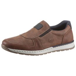 Rieker Herren Slipper mit seitlicher Logopr&auml;gung braun 46