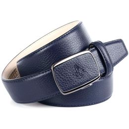 Anthoni Crown Damen Lederg&uuml;rtel mit Anker-Logo, maritimer Look blau 85