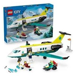 Lego City Notfallrettungsflugzeug, Set mit Flieger und Schneemobil 60465