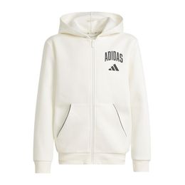 adidas Sportswear Athletic Zip-Up Hoodie boy White size 152