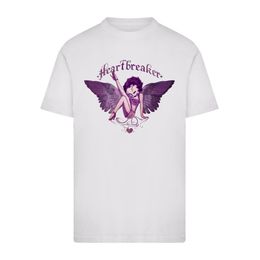 F4NT4STIC T-Shirt 'Betty Boop Heartbreaker Tattoo' Herren Gr&ouml;&szlig;e M dunkellila / wei&szlig;