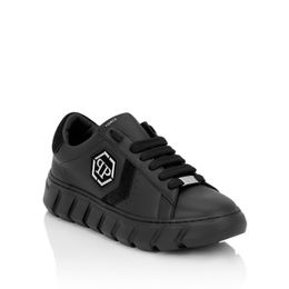 Philipp Plein Damen Sneaker "Hexagon", Gr. 400202, schwarz, schwarz, Schuhe