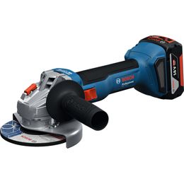 Bosch Akku-Winkelschleifer 'GWS 18V-8 Professional' 1100 W mit 2 Akkus und L-BOXX