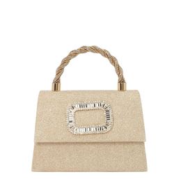 Mascara Handbag female Gold size One Size