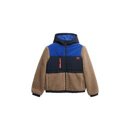 Superdry & Co Fleecejacke Damen Gr&ouml;&szlig;e XXL blau / nachtblau / taupe