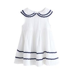 next Kleid 'Ric Rac' M&auml;dchen Gr&ouml;&szlig;e 80 marine / wei&szlig;