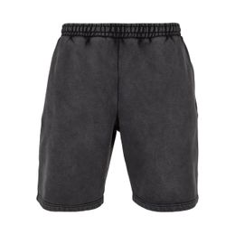 Sweatshorts Urban Classics "Urban Classics Herren Heavy Stone Washed Sweat Shorts", Herren, Gr. M, US-Gr&ouml;&szlig;en, schwarz, 70% Baumwolle, 30% Polyester, unifarben, relaxed fit, Hosen Sweatshorts