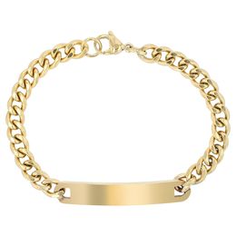 Adelia&acute;s Armband ADELIA&acute;S "Unisex Armband &ndash; Panzerarmband aus Edelstahl 22 cm", gold, Armb&auml;nder, Damen, 22cm, Edelstahl, Armband, Eine sch&ouml;ne Geschenkidee f&uuml;r jeden Anlass