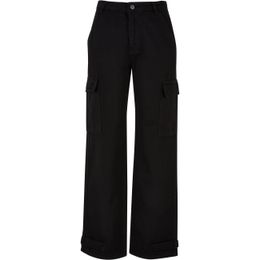 Stoffhose DEF "DEF Damen DEF Cargo Pants", Damen, Gr. XXL, US-Gr&ouml;&szlig;en, schwarz, 100% Baumwolle, unifarben, loose fit, Hosen Stoffhose
