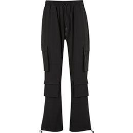 Cargohose 2Y STUDIOS "2Y Studios Oris Cargo Pants", Herren, Gr. 28, Normalgr&ouml;&szlig;en, schwarz, 100% Baumwolle, unifarben, normal, Hosen Cargohose