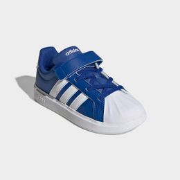 Sneaker adidas Sportswear "STREETTALK", Damen, Gr. 32, royal blau, cloud wei&szlig;, grau two, Synthetik, Schuhe Sneaker, inspiriert vom Design des adidas superstar, f&uuml;r Kinder