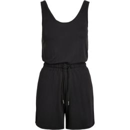Jumpsuit Urban Classics "Urban Classics Damen Ladies Short Sleeveless Modal Jumpsuit", Damen, Gr. L, US-Gr&ouml;&szlig;en, schwarz, 77% Modal, 23% Polyester, unifarben, loose fit, Overalls Jumpsuit