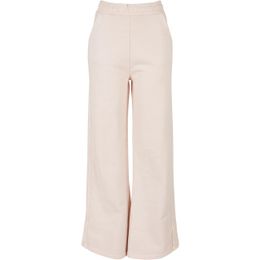 Jogginghose Urban Classics "Urban Classics Damen Ladies Heavy Terry Garment Dye Slit Pants", Damen, Gr. L, US-Gr&ouml;&szlig;en, pink, 100% Baumwolle, loose fit, Hosen Jogginghose