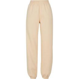 Jogginghose Urban Classics "Urban Classics Ladies Basic Essential Sweatpants", Damen, Gr. 4XL, US-Gr&ouml;&szlig;en, sand, 70% Baumwolle, 30% Polyester, unifarben, normal, Hosen Jogginghose