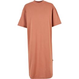 Shirtkleid Urban Classics "Urban Classics Damen Ladies Organic Long Oversized Tee Dress", Damen, Gr. 4XL, US-Gr&ouml;&szlig;en, terracotta, 100% Baumwolle, unifarben, oversize, Rundhals, Kleider Shirtkleid