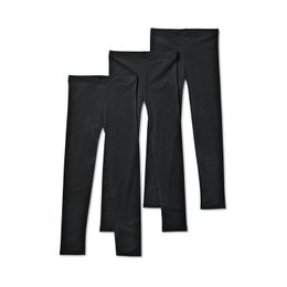 Tchibo - 3 Kinder-Leggings - M&auml;dchen - Gr. 158/164 - schwarz