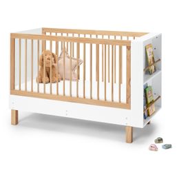 Tchibo - Babybett &raquo;Leira&laquo; mit integriertem B&uuml;cherregal - 135,5x65,8x90cm - braun - Holz / Buchenholz