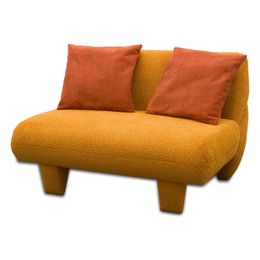 Domo Sofa &raquo;Alicante&raquo; - 117x76x95cm - orange - Polyester / Holz / Vlies