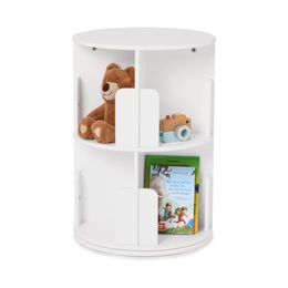 Tchibo - Drehbares B&uuml;cherregal mit 2 Ebenen - 20x20x30cm - wei&szlig; - Holz