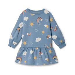 Tchibo - Kinder-Sweatkleid - Baby - Gr. 86/92 - blau/print