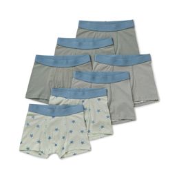 Tchibo - 7 Kinder-Slipboxer - Jungen - Gr. 134/140 - olivgr&uuml;n/print