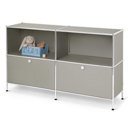 Tchibo - Sideboard Metall &raquo;Cn3 Kids&laquo; mit 2 Schubladen - 152x40x89,5cm - hellgrau - Stahl / Kunststoff / Kunststoff