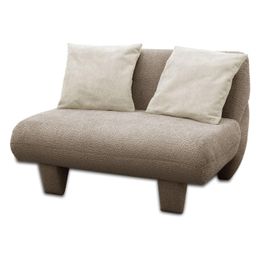 Domo Sofa &raquo;Alicante&raquo; - 117x76x95cm - hellgrau - Polyester / Holz / Vlies