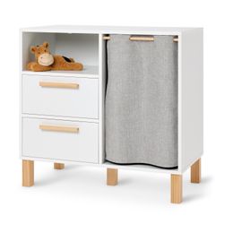 Tchibo - Kinderkommode &raquo;Leira&laquo; mit Schubladen und Kleiderstange - 95x50x90,3cm - silber - Holz / Stahl / Polyester