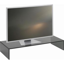 Xora Tv-Aufsatz, Grau, Glas, 80x14x35 cm, Wohnzimmer, TV M&ouml;bel, TV-Aufs&auml;tze