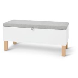 Tchibo - Kinderstauraumbank &raquo;Leira&laquo; mit Polsterdeckel - 100x43x43,8cm - wei&szlig; - Holz / Polyester / Polyamid