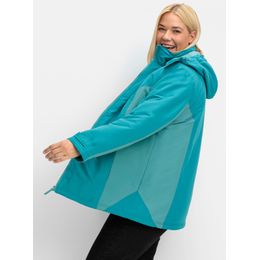 sheego Gro&szlig;e Gr&ouml;&szlig;en Funktionsjacke mit Fleece-Futter, petrol-wintert&uuml;rkis, Gr&ouml;&szlig;e 48 - Damen