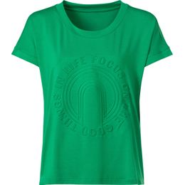 Heine Damen Kurzarmshirt, Gr&uuml;n, Gr. 44, T-Shirts, Material: Viskose