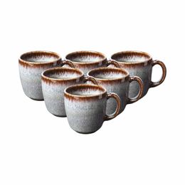 Tasse "Kaffeetassen Lave 190 ml 6er Set", beige, Steingut, LIKE. BY VILLEROY & BOCH, Trinkgef&auml;&szlig;e, Tasse