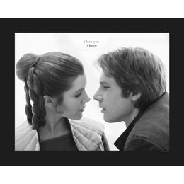 Bild Komar "Star Wars Classic Leia Han Love", schwarz-wei&szlig; (farbe bild(er): schwarz, wei&szlig;), B:50cm H:40cm, Holz, Papier, Bilder, Bild, Wandbild zur Dekoration im Kinderzimmer - ohne Rahmen